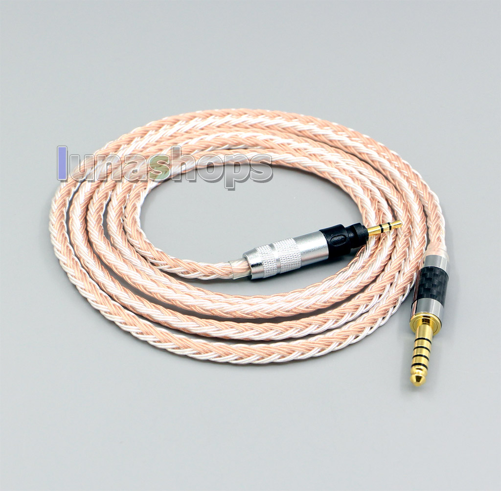 USD$62.00 - 3.5mm 2.5mm 4.4mm 16 Core OCC Silver Mixed Headphone Cable ...